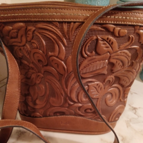 boc | Bags | Boc Born Concepts Rich Reddish Brown Handbag Embossed ...